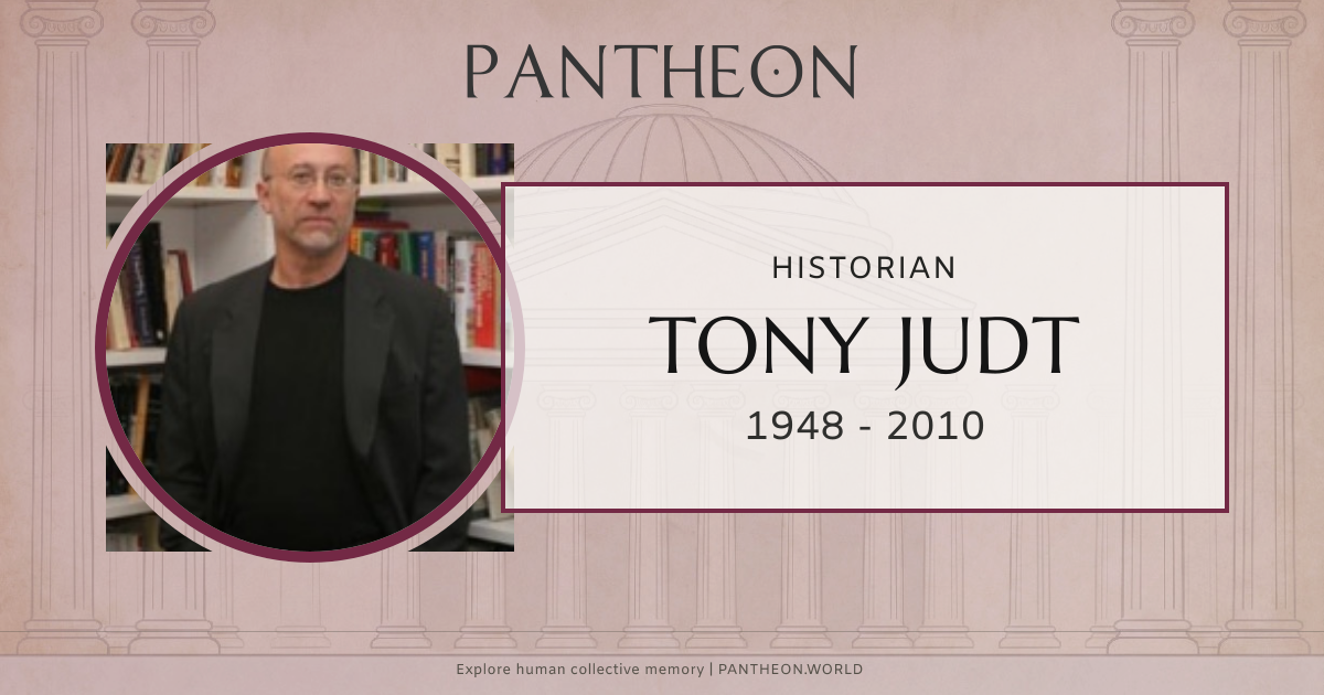 Tony Judt Biography | Pantheon
