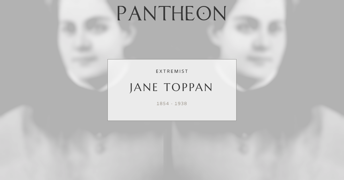 Jane Toppan Biography | Pantheon
