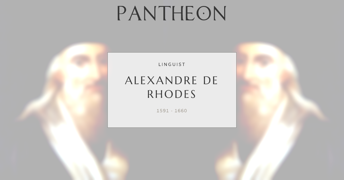 Alexandre de Rhodes Biography | Pantheon