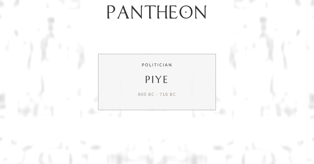 Piye Biography | Pantheon