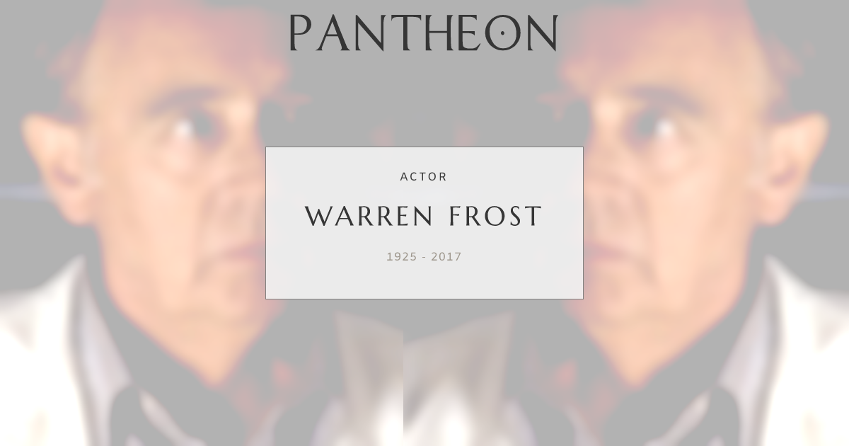 Warren Frost Biography | Pantheon