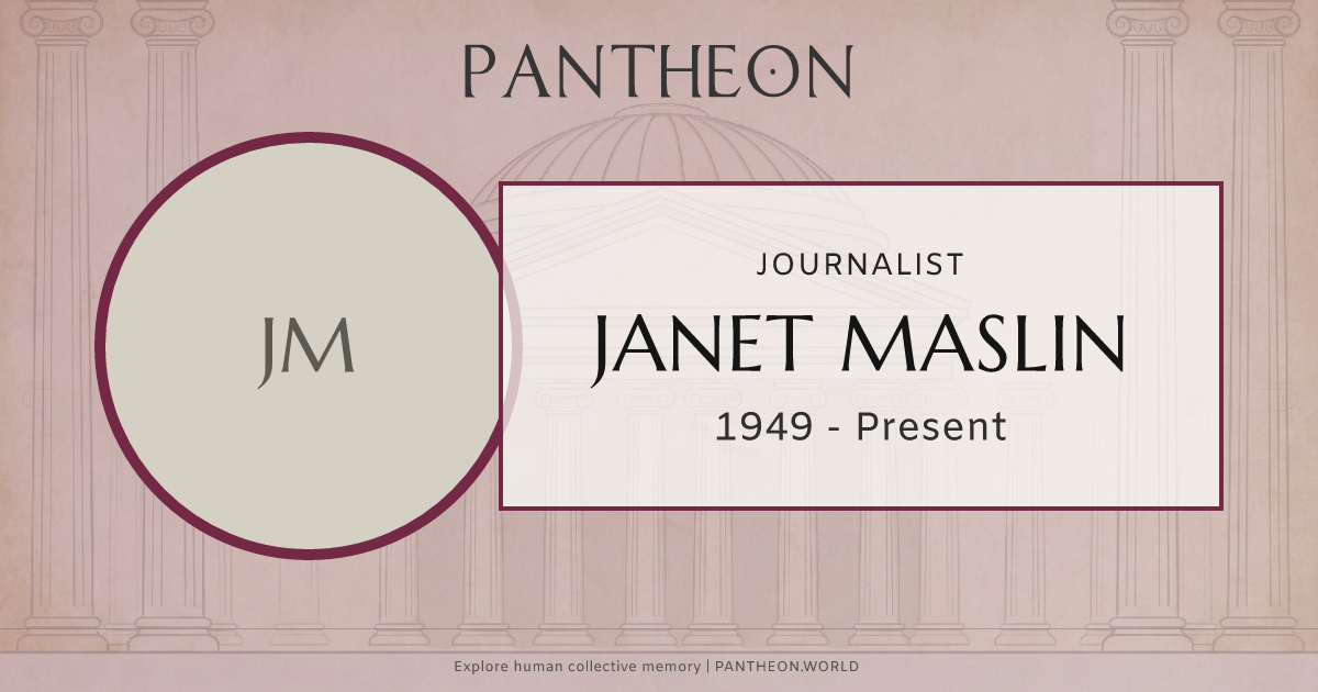 Janet Maslin Biography | Pantheon