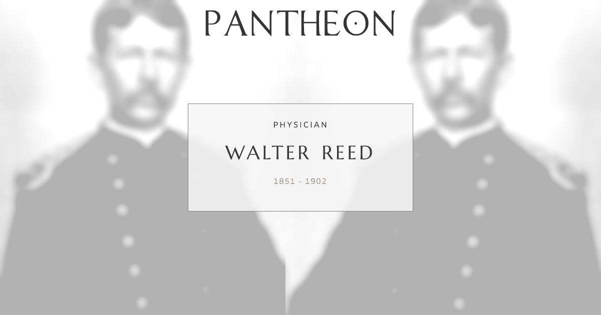 Walter Reed Biography | Pantheon