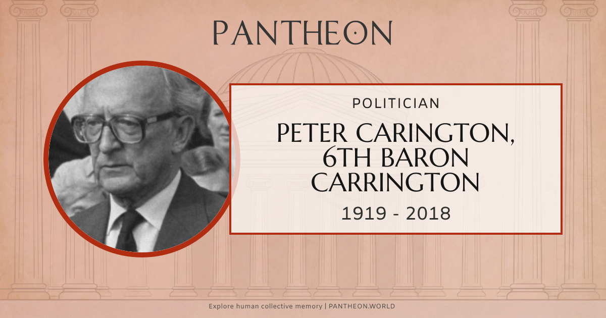 Peter Carington, 6th Baron Carrington Biography | Pantheon