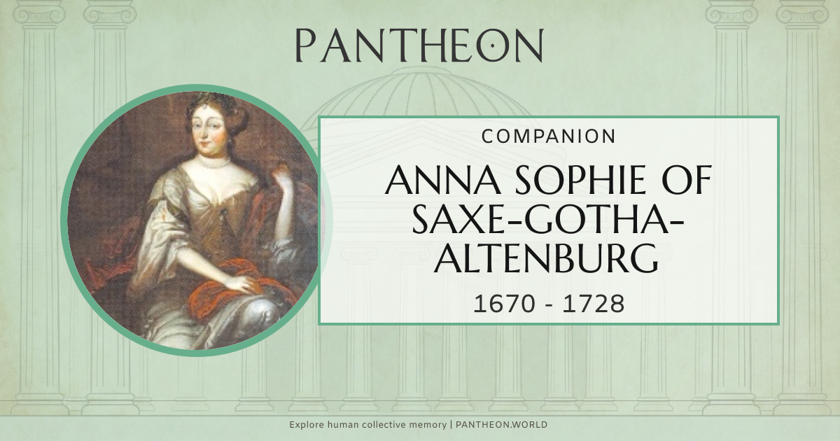 Anna Sophie of Saxe-Gotha-Altenburg Biography | Pantheon