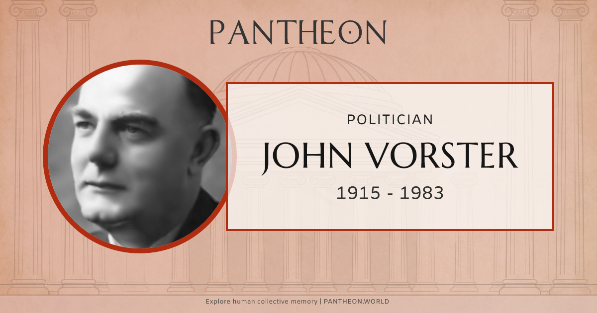 John Vorster Biography | Pantheon