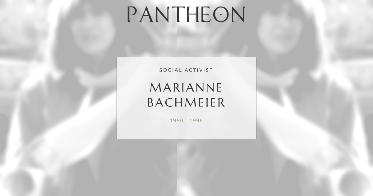 Marianne Bachmeier Biography | Pantheon