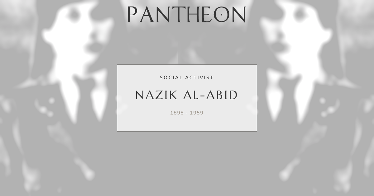 Nazik al-Abid Biography | Pantheon