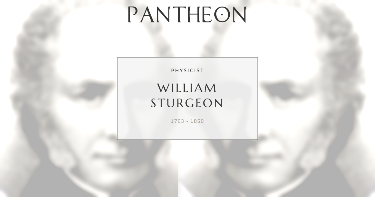 William Sturgeon Biography | Pantheon
