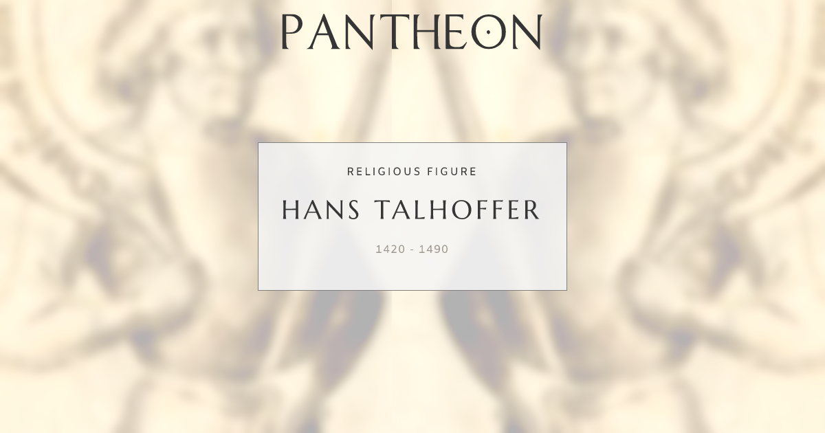 Hans Talhoffer Biography | Pantheon