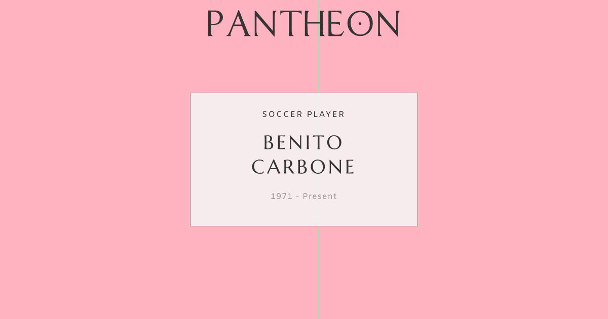 Benito Carbone Biography | Pantheon
