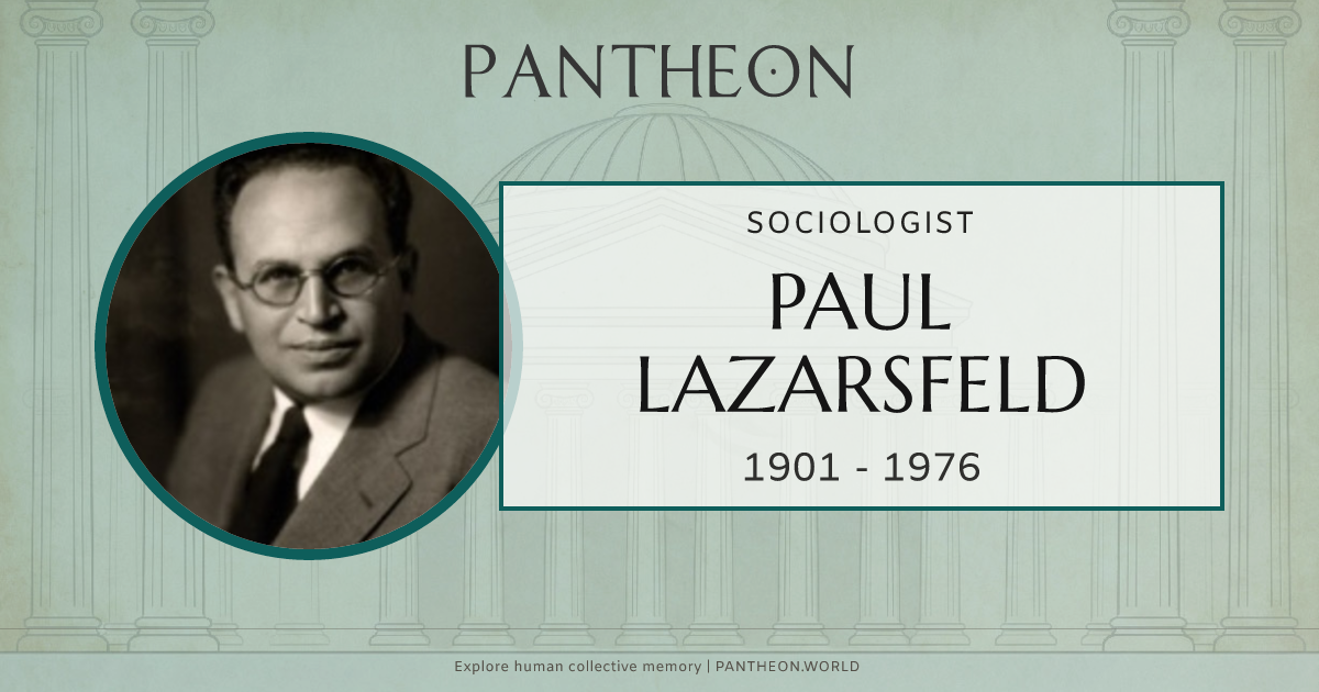 Paul Lazarsfeld Biography | Pantheon