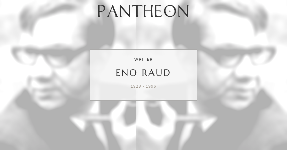 Eno Raud Biography | Pantheon