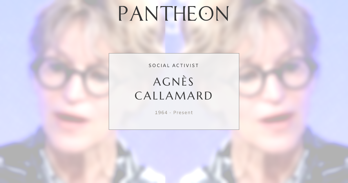 Agnès Callamard Biography | Pantheon