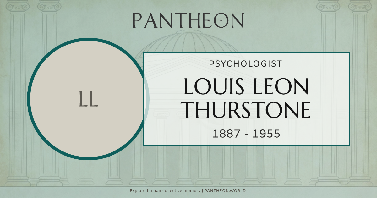 Louis Leon Thurstone Biography | Pantheon