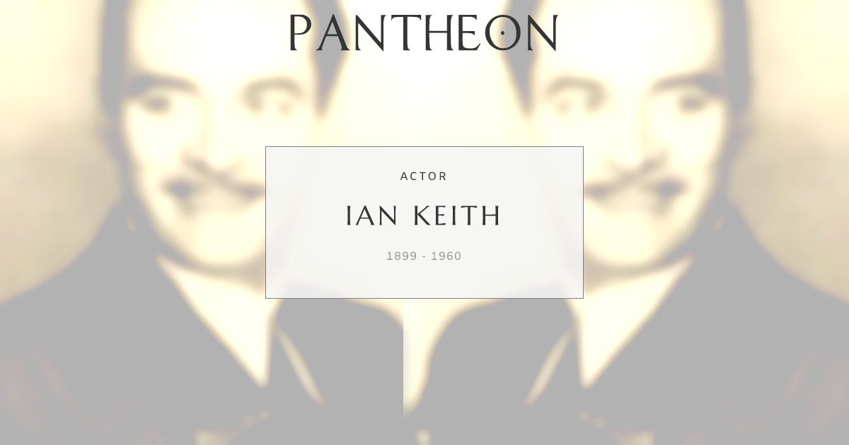 Ian Keith Biography | Pantheon