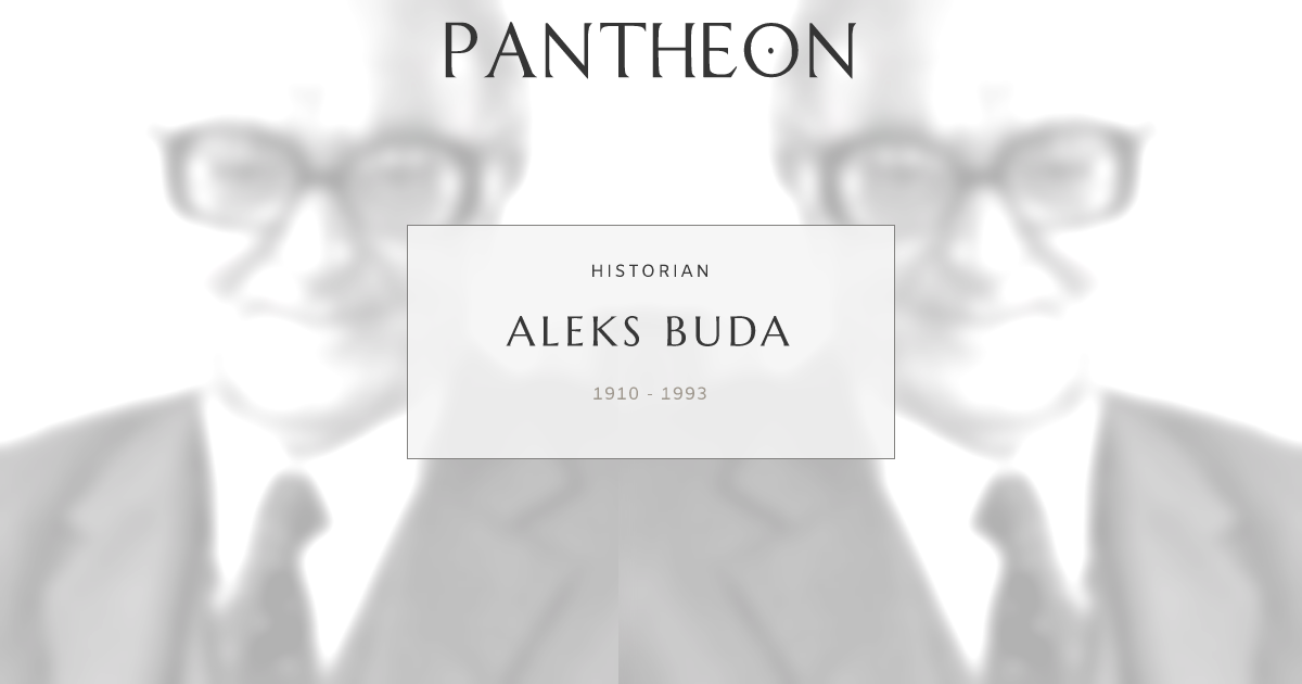 Aleks Buda Biography | Pantheon