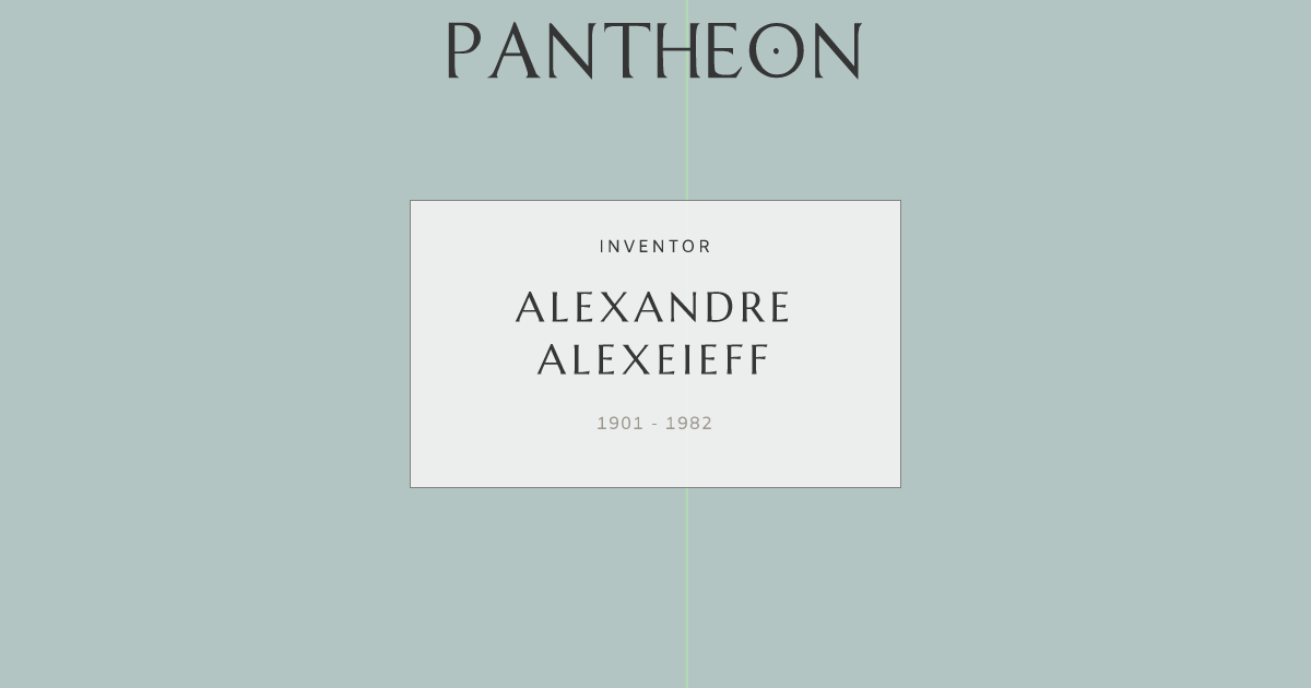 Alexandre Alexeieff Biography | Pantheon