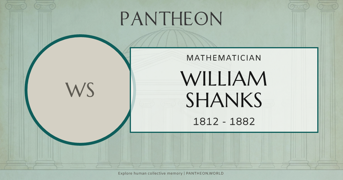 William Shanks Biography | Pantheon