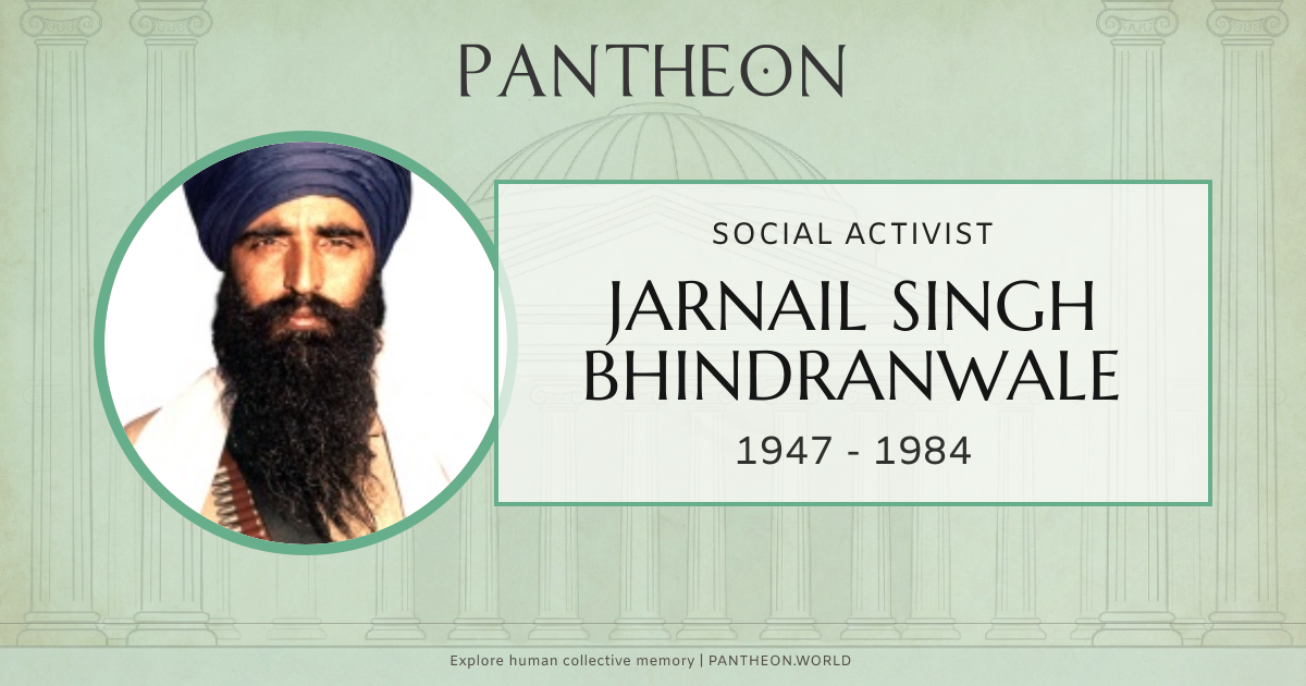 Jarnail Singh Bhindranwale Biography | Pantheon