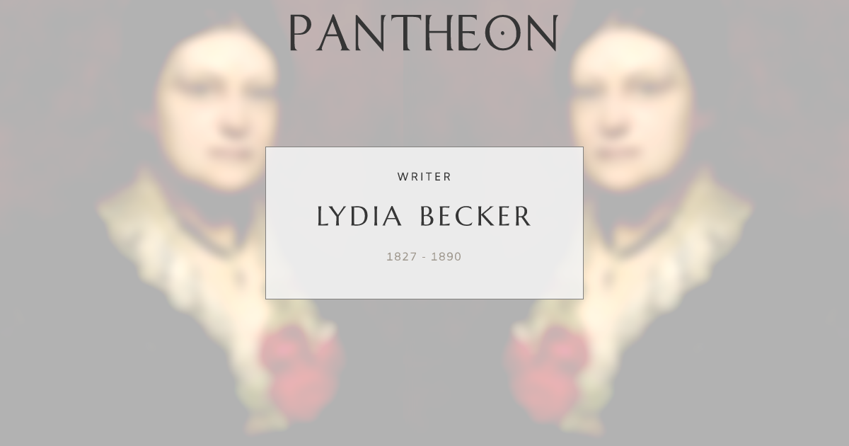 Lydia Becker Biography | Pantheon