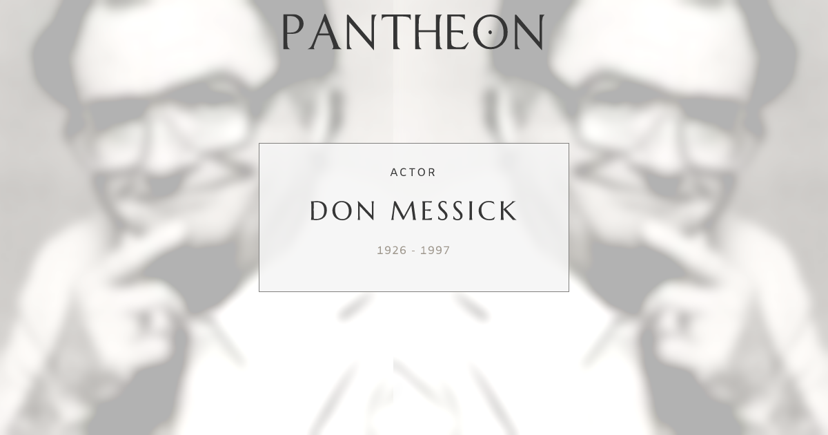 Don Messick Biography | Pantheon