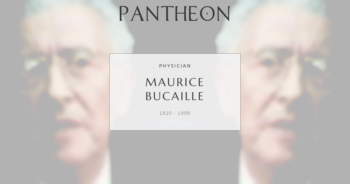 Maurice Bucaille Biography | Pantheon