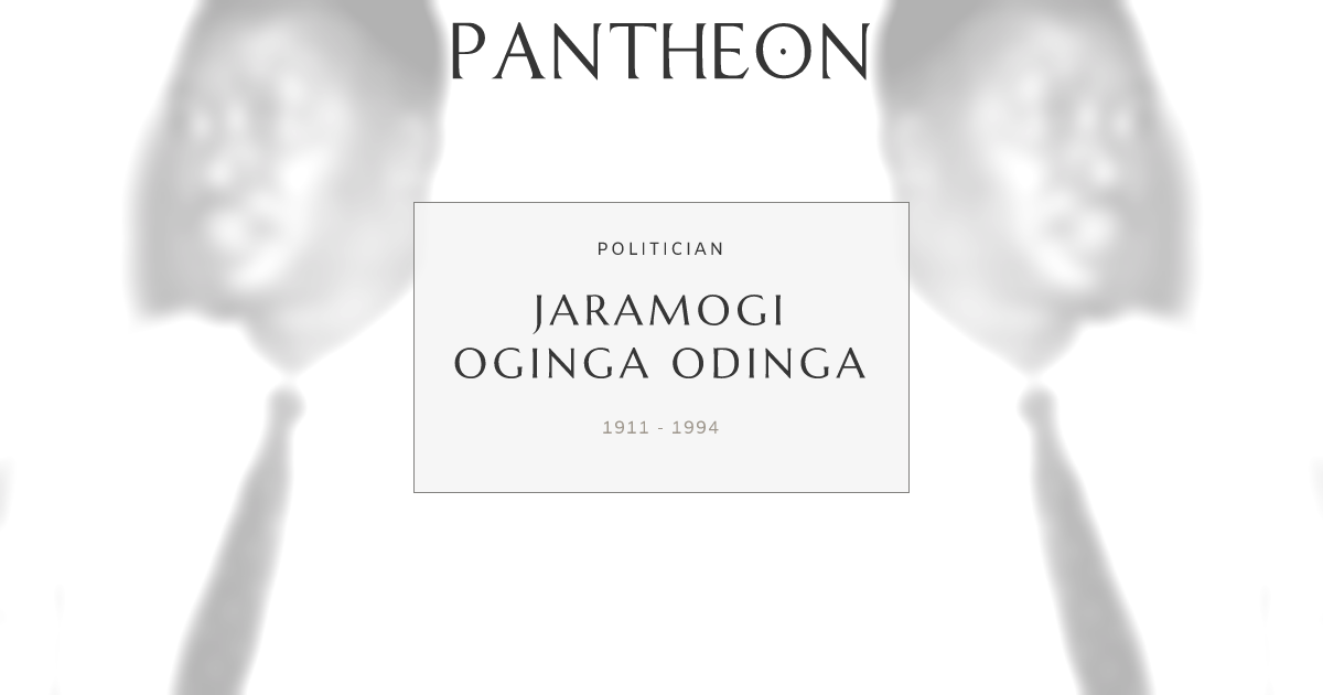 Jaramogi Oginga Odinga Biography | Pantheon
