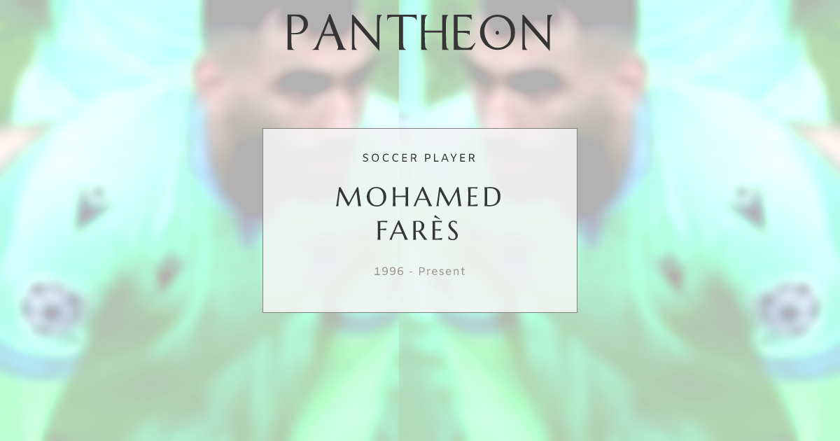 Mohamed Farès Biography | Pantheon