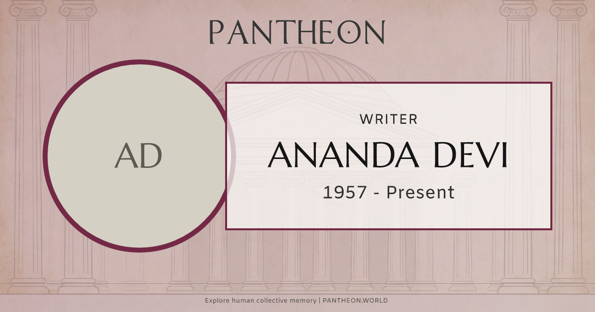 Ananda Devi Biography | Pantheon