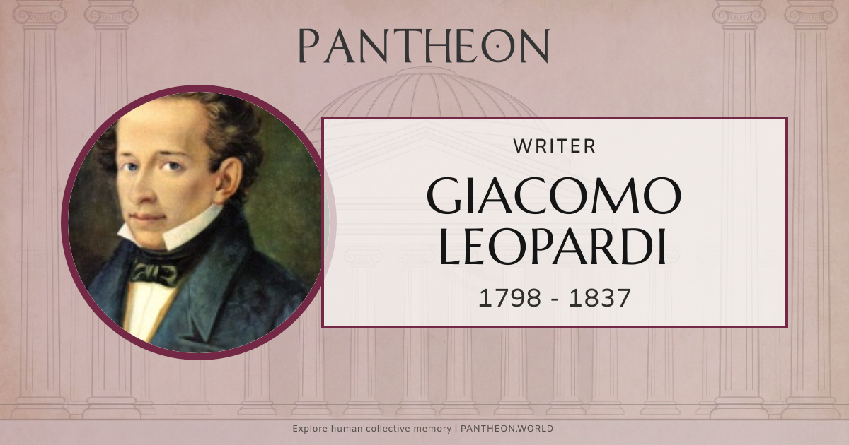 Giacomo Leopardi Biography | Pantheon