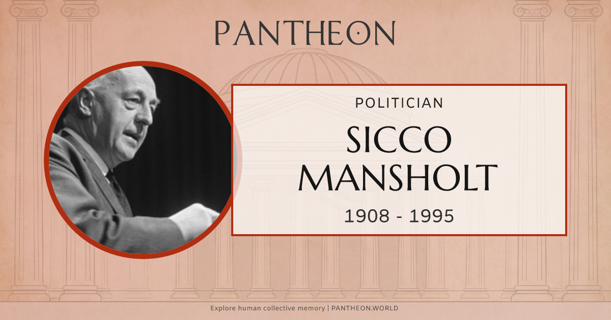 Sicco Mansholt Biography | Pantheon