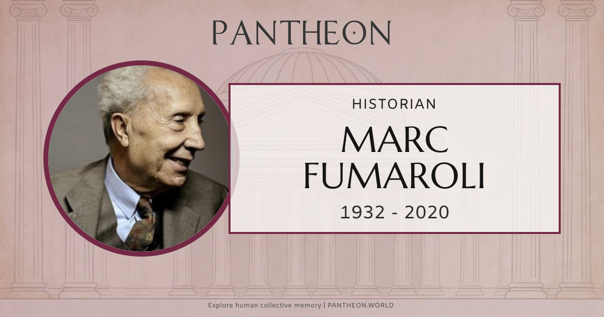 Marc Fumaroli Biography | Pantheon