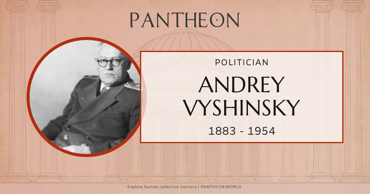 Andrey Vyshinsky Biography | Pantheon