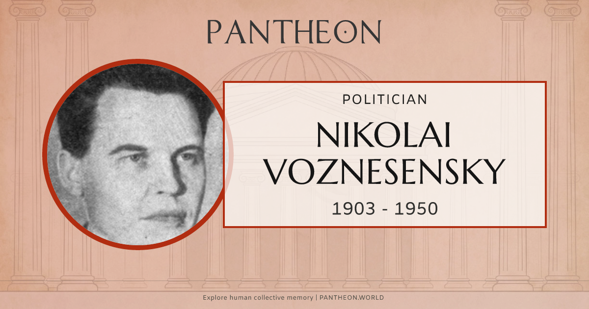 Nikolai Voznesensky Biography | Pantheon