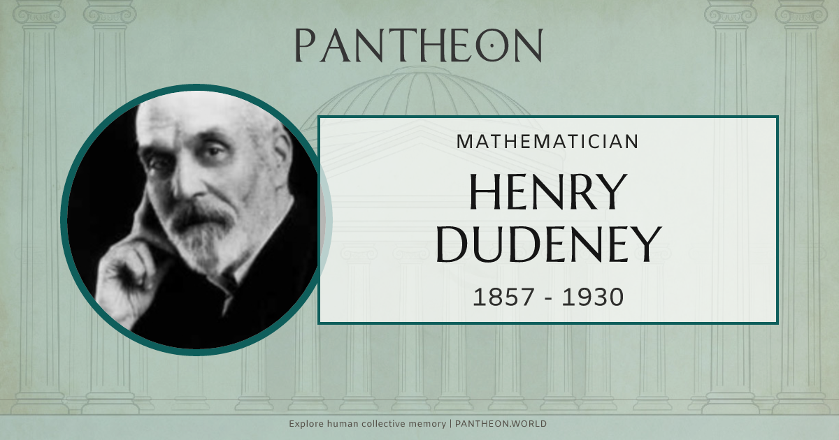 Henry Dudeney Biography | Pantheon