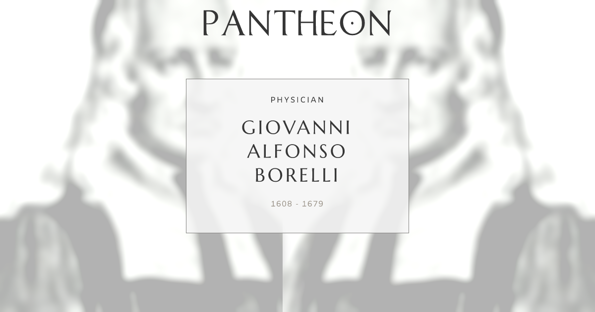 Giovanni Alfonso Borelli Biography | Pantheon