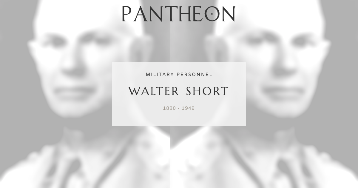 Walter Short Biography | Pantheon