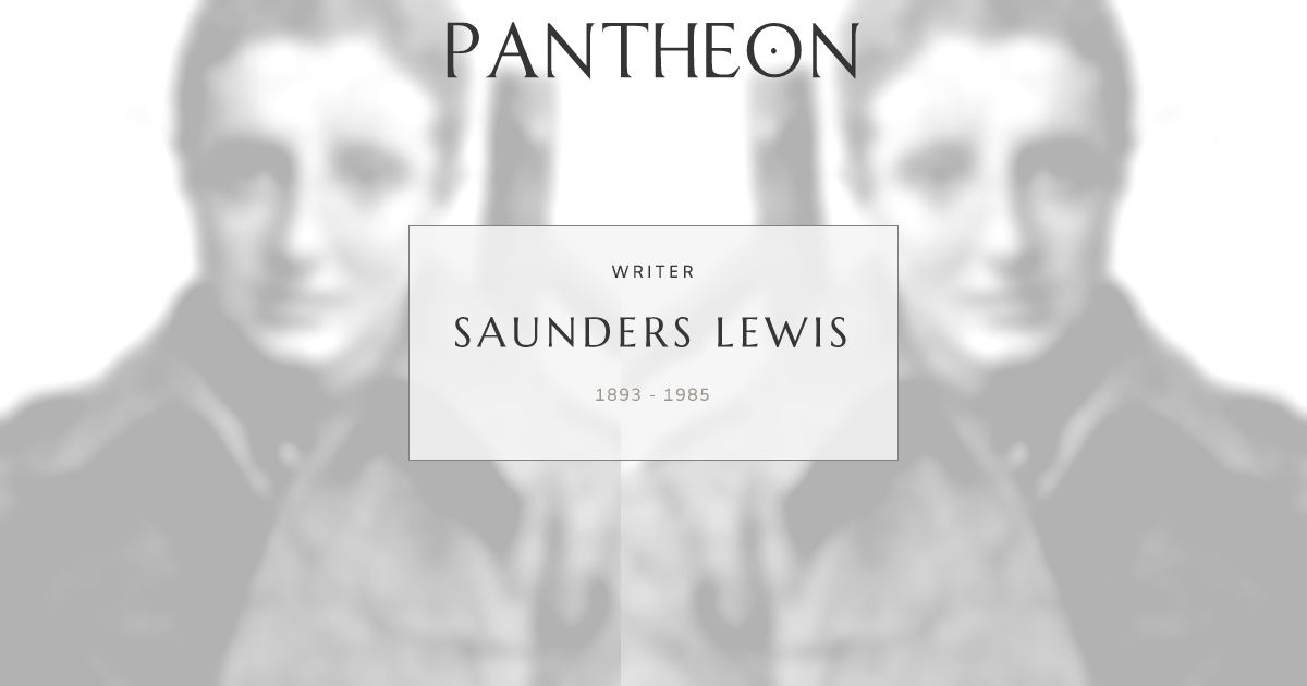 Saunders Lewis Biography | Pantheon