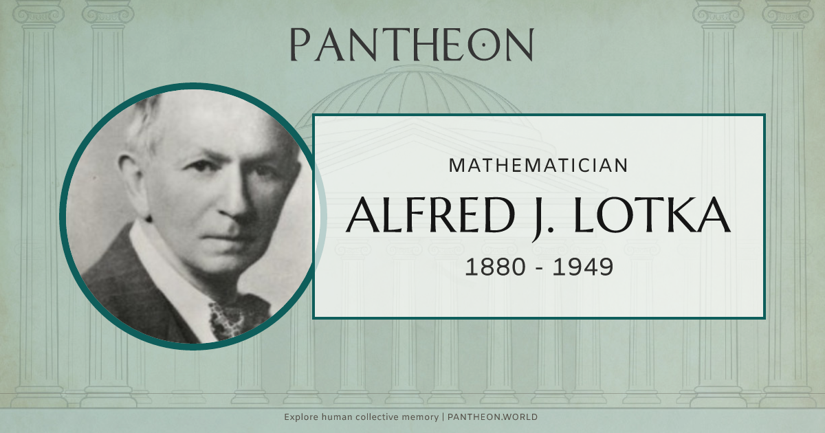 Alfred J. Lotka Biography | Pantheon