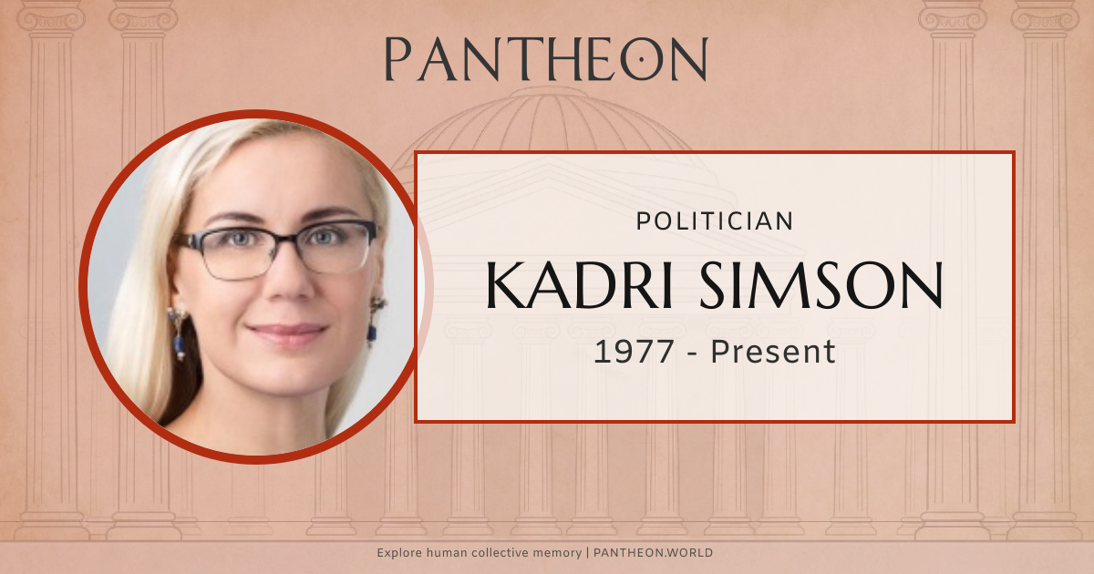 Kadri Simson Biography | Pantheon
