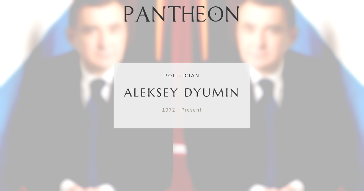 Aleksey Dyumin Biography | Pantheon