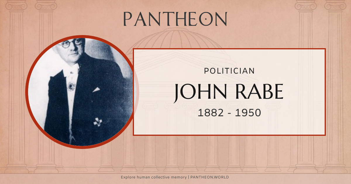 John Rabe Biography | Pantheon