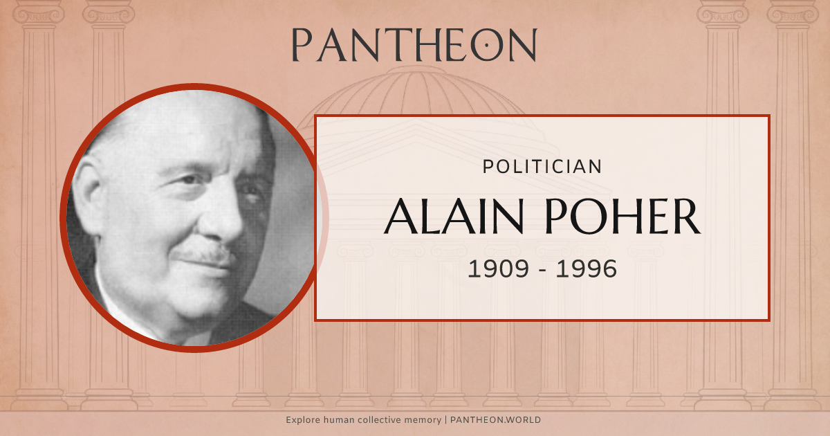 Alain Poher Biography | Pantheon