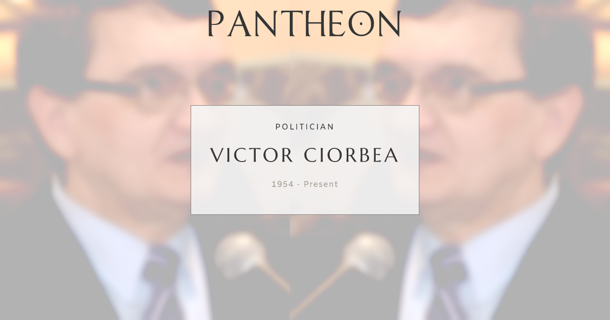 Victor Ciorbea Biography | Pantheon