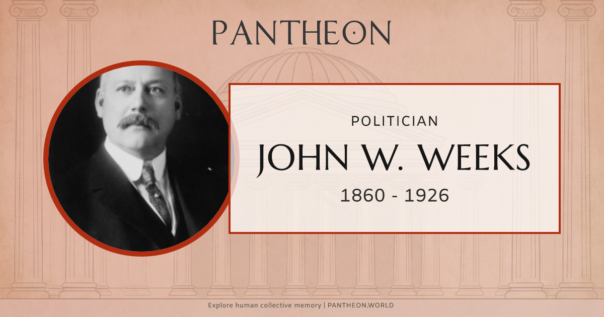 John W. Weeks Biography | Pantheon