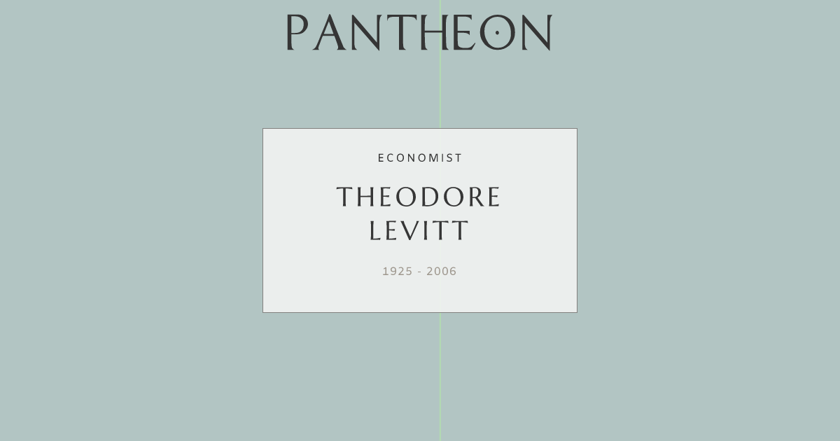 Theodore Levitt Biography | Pantheon