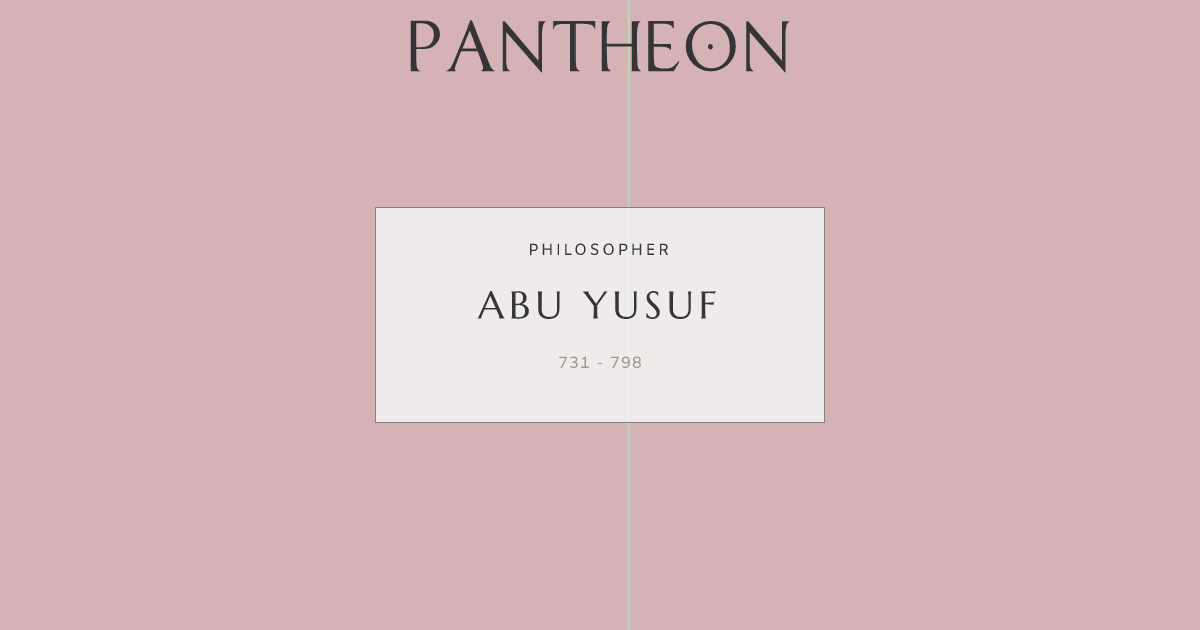 Abu Yusuf Biography | Pantheon