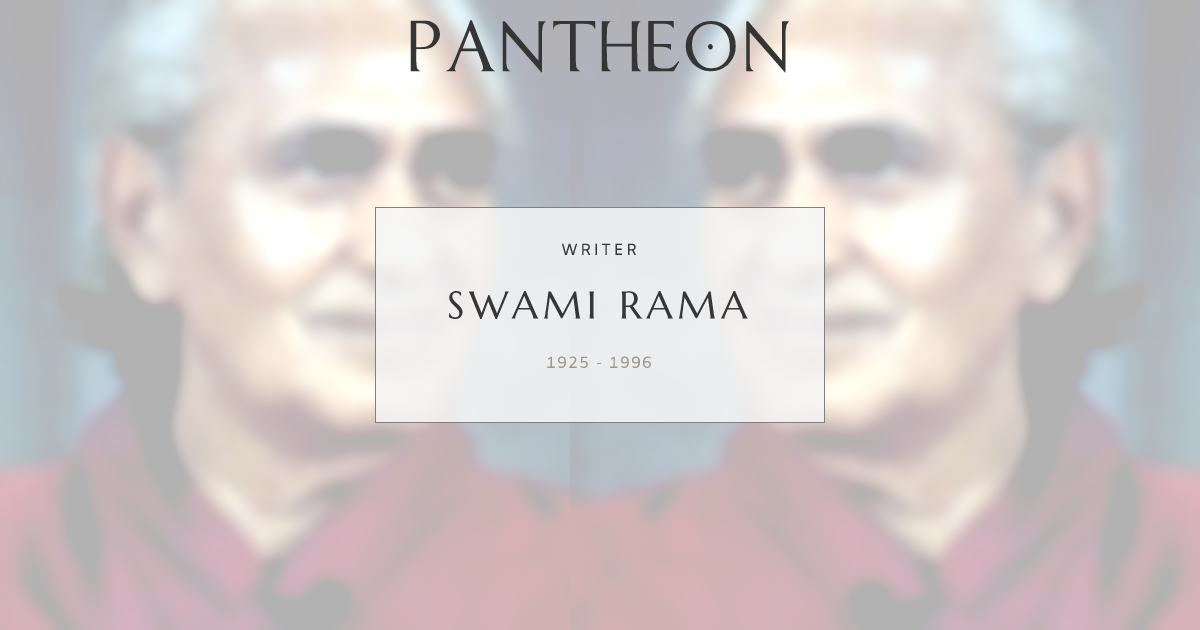 Swami Rama Biography | Pantheon