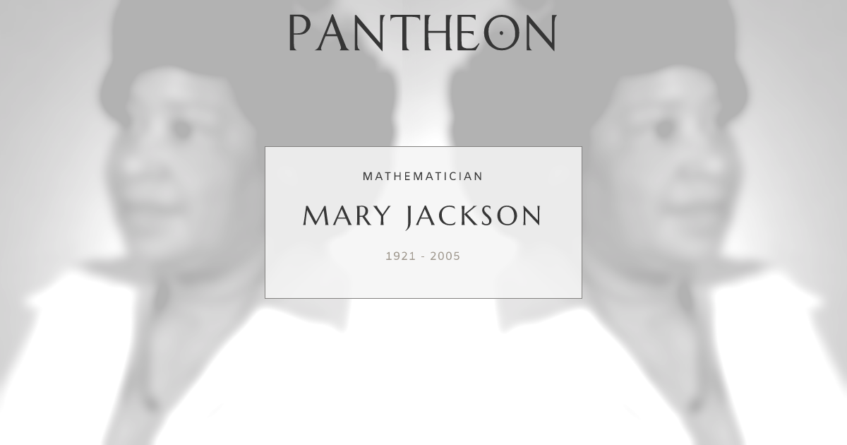 Mary Jackson Biography | Pantheon